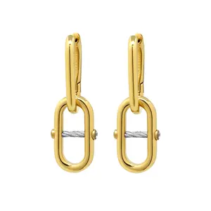 CHARRIOL St. Tropez Mariner Chain Earrings - Yellow Gold Pvd