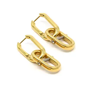 CHARRIOL St. Tropez Mariner Chain Earrings - Yellow Gold Pvd
