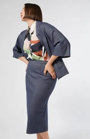 Marina Rinaldi Ottanta Cotton-blend Skirt