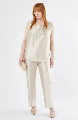 Marina Rinaldi Adito Silk & Cotton Pants