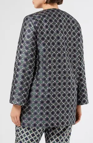 Marina Rinaldi Dinda Geometric Jacquard Jacket