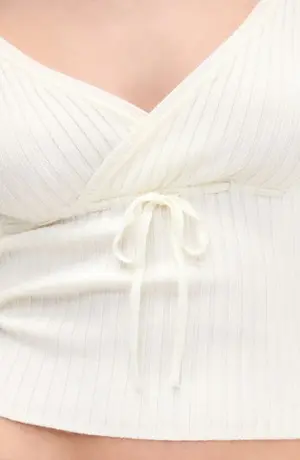 BDG URBAN OUTFITTERS Rib Surplice Neck Sweater