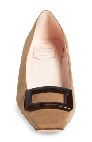 ROGER VIVIER Belle Vivier Block Heel Pump - Tabacco Chiaro