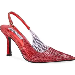 LADY COUTURE Rhinestone Slingback Pumps - Red