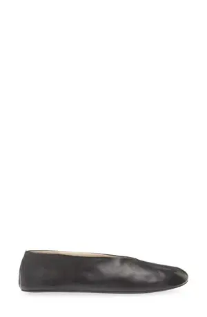 THE ROW Stella Ballerina Flat - Black