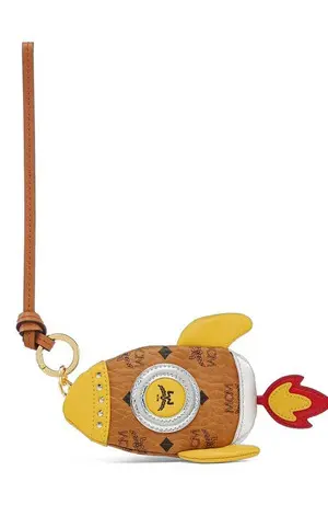 Mcm Rocket Pouch Charm - Brown