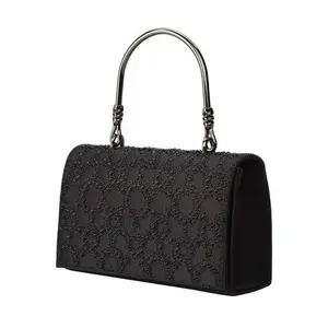 LADY COUTURE Rhinestone Covered Clutch - Black