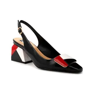 NINETY UNION Slingback Pumps With Geometric Heel - Black Multi