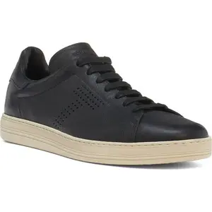 TOM FORD Warwick Leather Low-top Sneakers - 3nw02 Black/cream