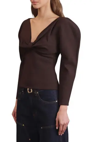 Avec Les Filles Dolman Sleeve Sweater - Chocolate
