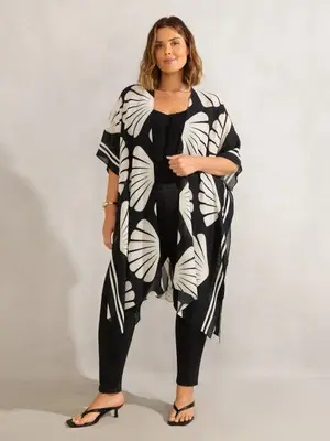 LIVE UNLIMITED Printed Longline Coat