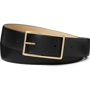 Tory Burch Gigi Leather Belt - Black/gold