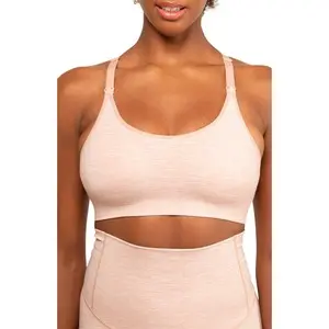 MODERN ETERNITY Layla Yoga Racer Back Nursing Bra - Peach Melange