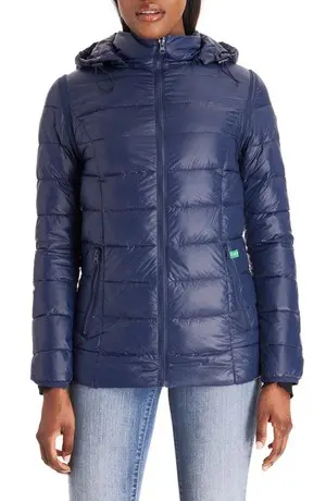 MODERN ETERNITY Lightweight Puffer Convertible 3-in-1 Jacket - Navy
