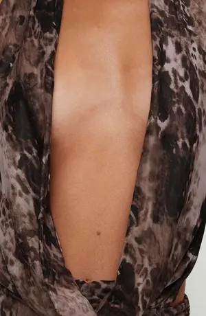 Princess Polly Animal Print Plunge Halter Neck Mini Dress