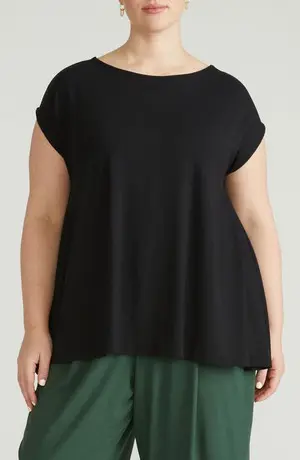 Universal Standard Divine Jersey Top - Black