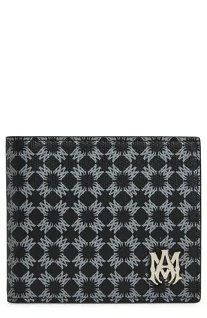Amiri Ma Quad Coated Canvas Bifold Wallet - Black