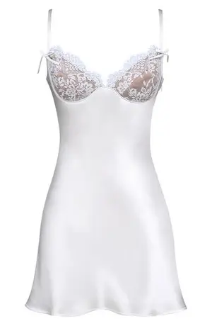 House Of Cb Athenea Satin Mini Slipdress