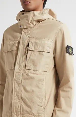 Stone Island Short Cotton Twill Parka
