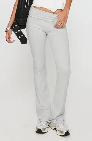 Princess Polly Flare Leg Yoga Pants - Grey Marle