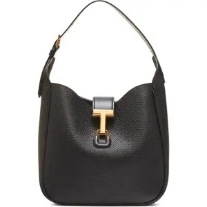TOM FORD Small Monarch Leather Hobo Bag - 1n001 Black