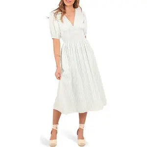 Women's Short Sleeve Midi Day Dresses