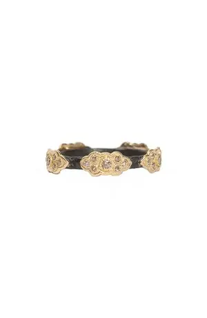 Armenta Old World Diamond Stackable Ring - Yellow Gold/silver