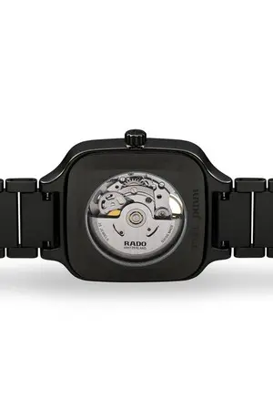 RADO True Square Automatic Open Heart Ceramic Bracelet Watch - Black Multi