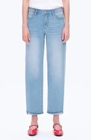 BAYEAS Cuffed Mid-rise Barrel Jeans