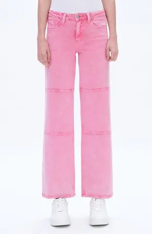 BAYEAS Mid-rise Wide-leg Paneled Jeans