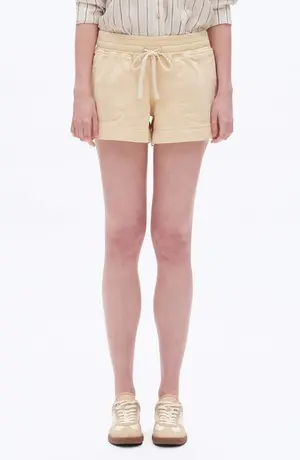 BAYEAS High Waisted Denim Shorts - Creme Brulee