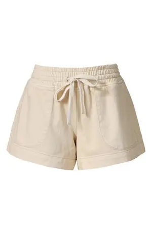 BAYEAS High Waisted Denim Shorts - Creme Brulee