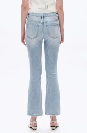BAYEAS High-waist Straight-leg Jeans - Light Blue