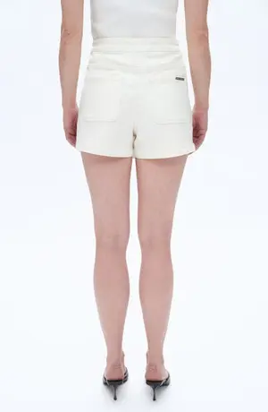 BAYEAS High Waist Denim Skort - White