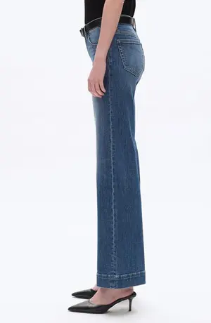 BAYEAS Low Rise Wide Leg Jeans - Medium Blue