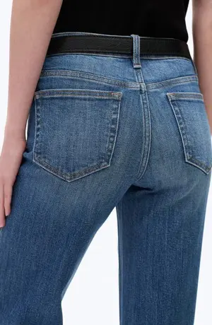 BAYEAS Low Rise Wide Leg Jeans - Medium Blue