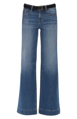 BAYEAS Low Rise Wide Leg Jeans - Medium Blue