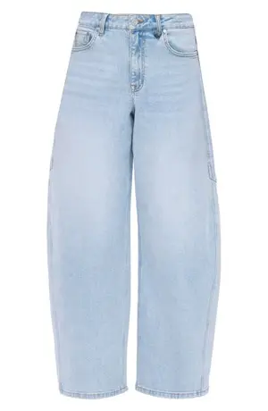 BAYEAS Mid-rise Balloon Jeans - Light Blue