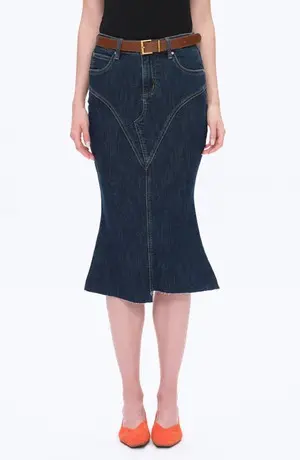 BAYEAS Fishtail Hem Denim Skirt
