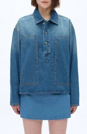 BAYEAS Ombré Denim Popover Shirt