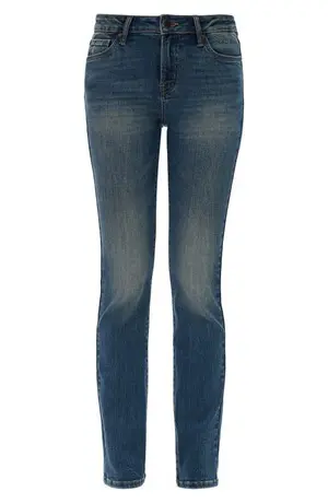 BAYEAS Low Rise Slim Straight Leg Jeans - Medium Blue