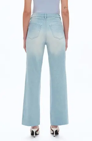 BAYEAS Crystal Embellished Relaxed Straight-leg Jeans