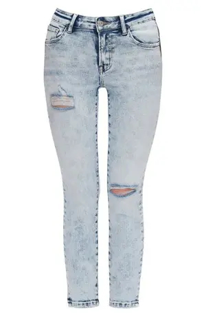 BAYEAS Kelly Ripped Mid Rise Crop Skinny Jeans