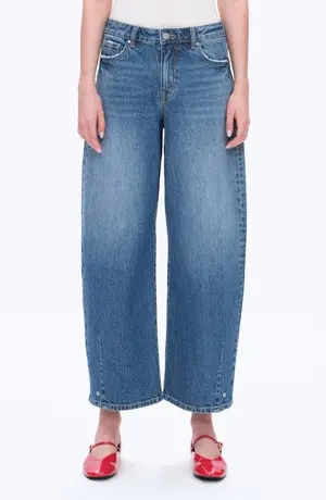 BAYEAS Mid-rise Balloon Jeans - Medium Blue