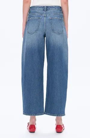 BAYEAS Mid-rise Balloon Jeans - Medium Blue
