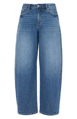 BAYEAS Mid-rise Balloon Jeans - Medium Blue