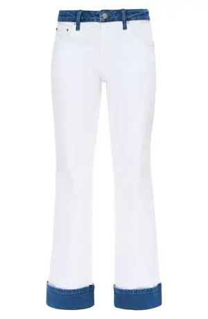BAYEAS Contrast Mid-rise Relaxed Straight-leg Jeans