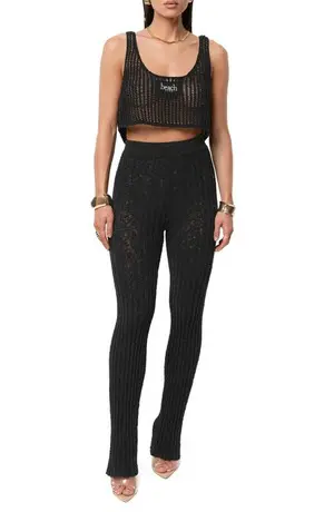 JLUXLABEL Island Nights Open Knit Crop Top