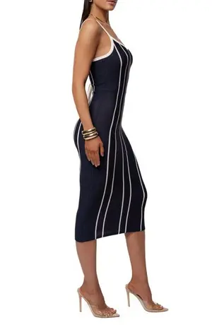 JLUXLABEL Parallel Elegance Midi Dress