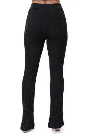 JLUXLABEL Lanah Rib Knit Flare Pants